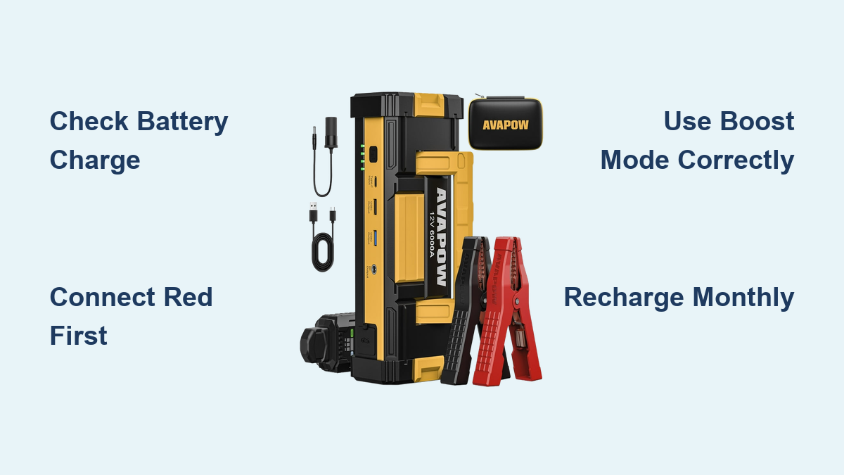 How to Use Avapow Jump Starter: Quick Guide